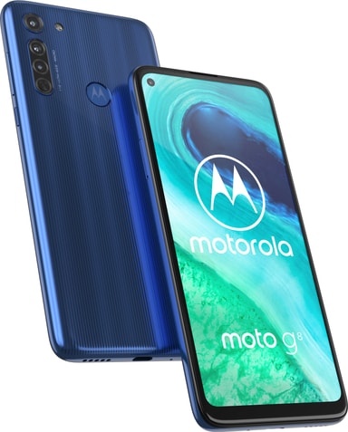 Motorola Moto G8 smartphone 4/64GB (neon blue) - Elgiganten