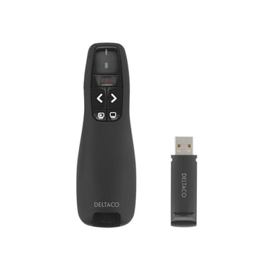 DELTACO trådlös presentatör med laserpekare - Elgiganten
