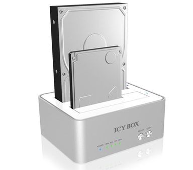 ICY BOX IB-120CL-U3 Dockingsstation USB3.0 5Gbps för två 2,5"" och 3,5 ...