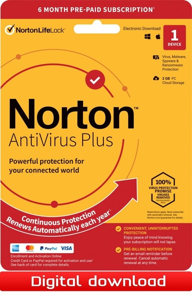 Norton AntiVirus Plus 1 Device 6 Months Subscription - Elgiganten