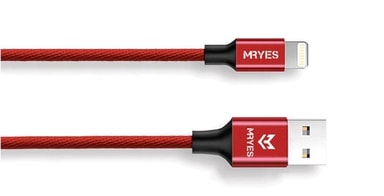 Mr Yes Tygbeklädd Lightningkabel - Extra tålig (Röd) - Elgiganten ...