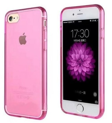 Transparent TPU-skal till iPhone 7 Plus/ iPhone 8 Plus, Rosa ...
