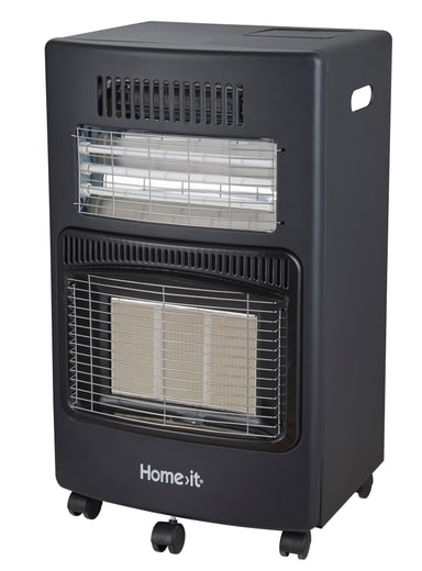 Gasolkamin 4,2 kW 3 nivåer med fläkt – svart - Elgiganten