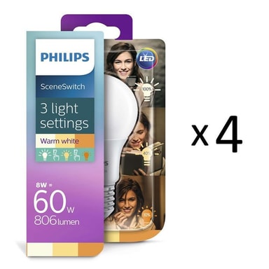 Philips LED SceneSwitch E27 60W 4st (929001236558-4) - Elgiganten