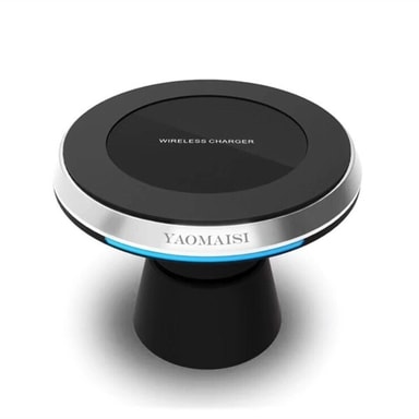 Trådlös laddare / Qi-laddare + magnetisk mobilhållare för bil - Elgiganten