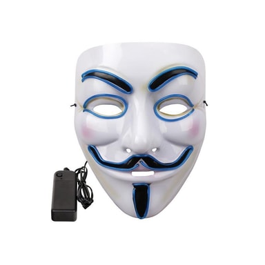 Anonymous LED Halloween mask Blå - Elgiganten - Elgiganten