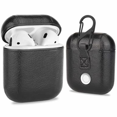 Fodral Till Apple Airpods 1 2 Pu Läder Svart Elgiganten