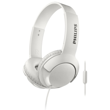 Philips Bass+ on-ear hörlurar SHL3075 (vit) - Elgiganten