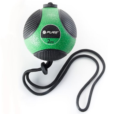 Pure2Improve Medicine Ball With Rope, Medicinboll 6 kg - Elgiganten