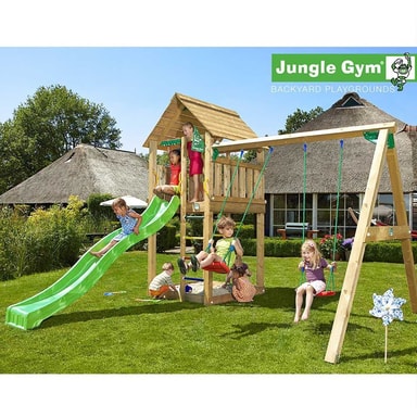 Jungle Gym Cabin lektorn komplett inkl. rutschkana - Elgiganten ...