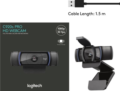 Logitech C920s Pro HD webbkamera - Elgiganten