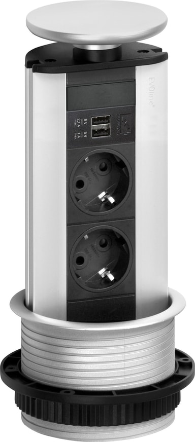 EVOline Port eluttag (silver) - Elgiganten - Elgiganten