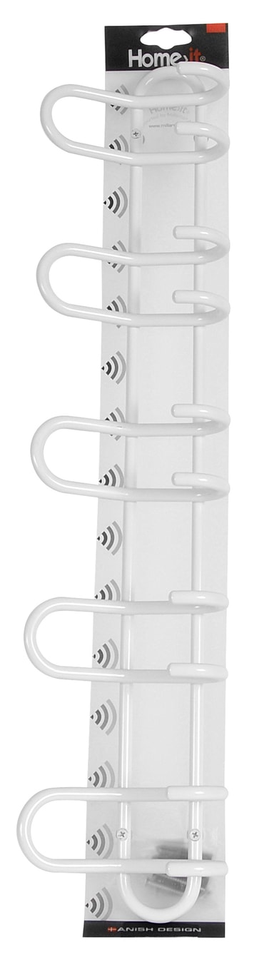 Knaggrekke C5 5 knagger - hvit - Elgiganten