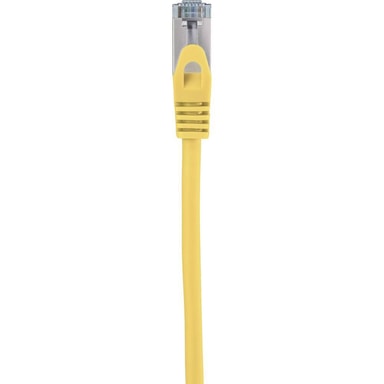 Basetech BT-1715435 RJ45 Nätverkkabel, Patchkabel CAT 6A S/FTP 30.00 m Gul med låsskydd ...