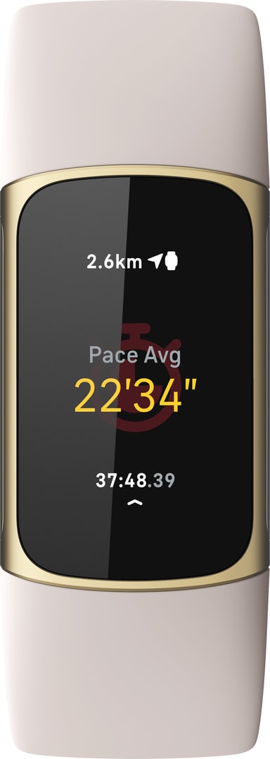 Fitbit Charge 5 aktivitetsarmband (lunar white/soft gold) - Elgiganten ...