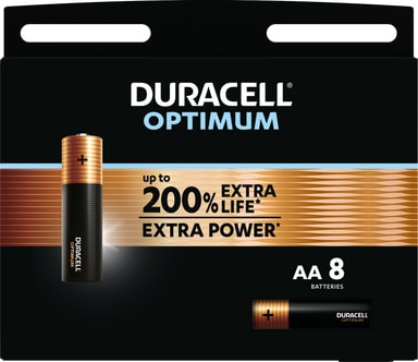 Duracell Optimum AA batteri (8 pack) - Elgiganten - Elgiganten
