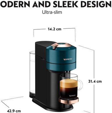NESPRESSO® Vertuo Next kaffemaskin av DeLonghi, Luxury Teal - Elgiganten