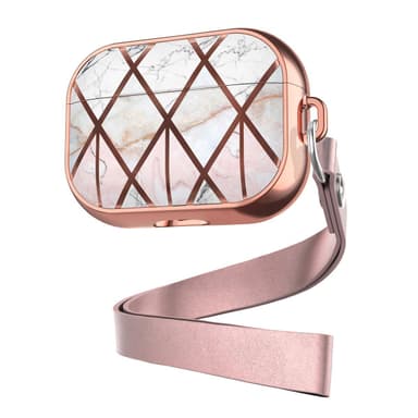 Fodral Med Rem Kompatibelt Med Apple Airpods Pro 3 Rosa Roséguld