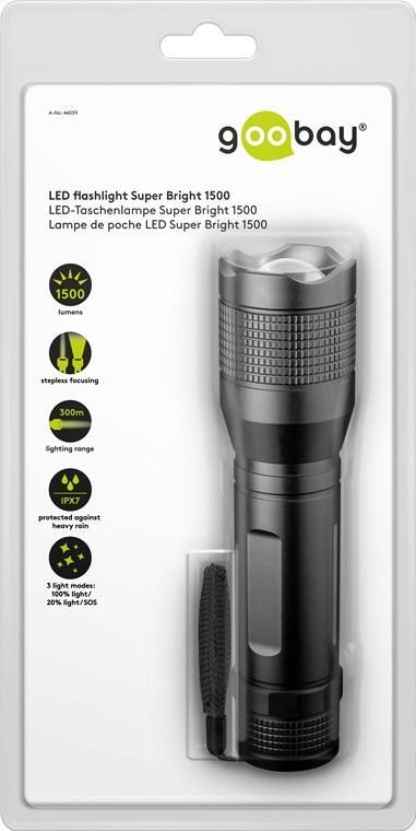 Goobay LED-ficklampa Super Bright 1500 - Elgiganten