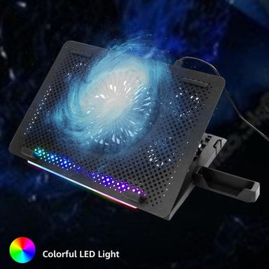 Justerbart laptopställ med fläkt och mobilhållare - Elgiganten