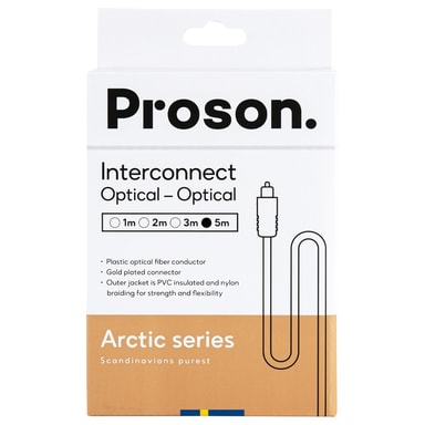 Proson Arctic optisk kabel, 5 meter - Elgiganten - Elgiganten