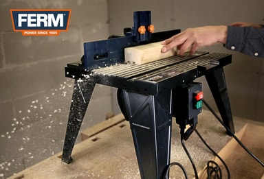FERM fräsbord – justerbar vinkelstyrning – med dammsugaranslutning ...