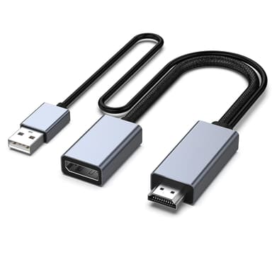NÖRDIC HDMI to Displayport adapter 20cm 4K60Hz 18Gbps - Elgiganten