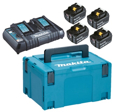 Makita PowerPack LXT - Batteriladdare + batteri 4x - Li-Ion - 5 Ah - 90 Wh - 2 x batterier ...