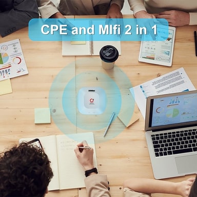 Bärbar WiFi trådlös router 2-i-1 CPE / MiFi Type-C RJ45 Lan-port ...