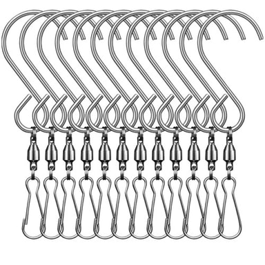 10-pack svängbara krokar Vindspinnare S-formad krok Silver - Elgiganten ...