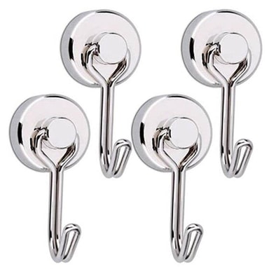 Magnetiska krokar 4-pack Silver - Elgiganten - Elgiganten