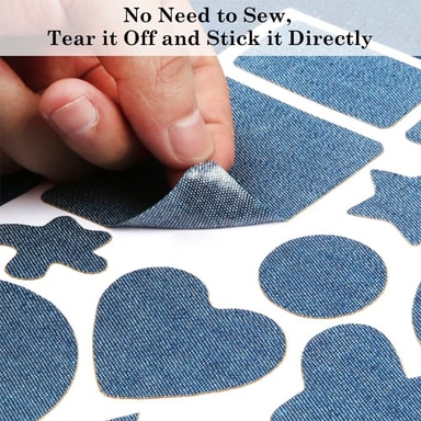 INF 10 delar jeanstyg vidhäftande reparationslapp för jeans/kläder Lju ...