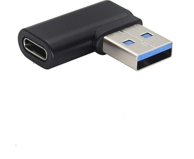 NÖRDIC USB-C hona till USB-A hane vinklad adapter 90 grader ...