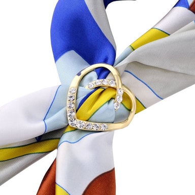 Heart Shape Scarf Spänne Sjal Hållare Guld - Elgiganten