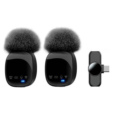 2 Trådlösa Mikrofoner med mottagare USB-C - Elgiganten - Elgiganten