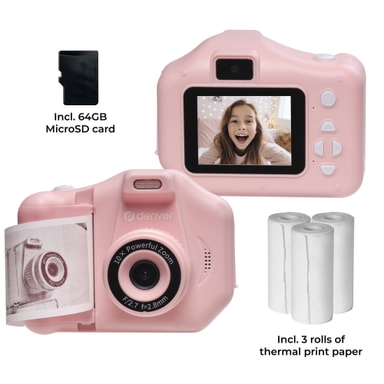 Denver Instant Camera Pink KPC-1370P - Elgiganten - Elgiganten