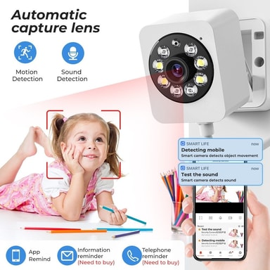 Smart Home Security Human Monitor 1080 HD Trådlös WiFi-kamera ...