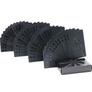 Svart Plast PVC Poker Vattentäta Spelkort Kortlek - Elgiganten - Elgiganten