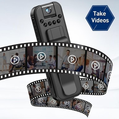 Bärbar 1080P HD Kamera Infraröd vidvinkel videokamera Övervaka ...