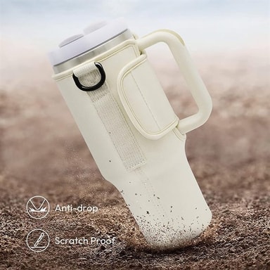 Fodral med bärhandtag till Stanleyflaska - Beige - Elgiganten