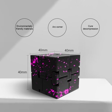 Fidget Toy Avslappning Infinite Cube Metall Flip Kub Röd-Gul - Elgiganten