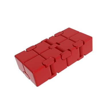 Fidget Spinner Avslappning Infinite Cube Metall Flip Kub Röd - Elgiganten
