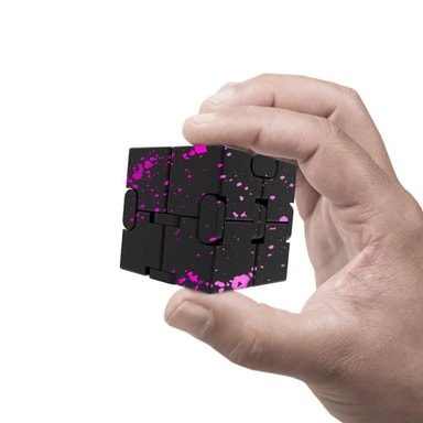 Fidget Toy Avslappning Infinite Cube Metall Flip Kub Blå-Rose - Elgiganten