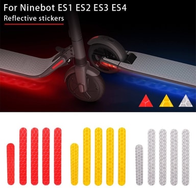 För Ninebot ES1 ES2 ES3 ES4 reflekterande klistermärke - Röd - Elgiganten