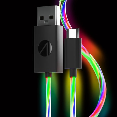 Stealth Light Up Charging Cables Multiformat - 2m Twin Pack - Elgiganten