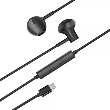 XQISIT Hörlurar USB-C Earphones Svart - Elgiganten