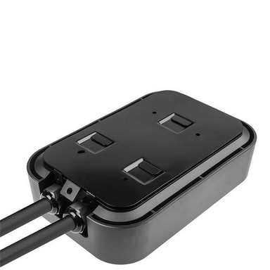 GREENCELL LaddBox Elbil med Uttag EV15RFID Typ2 22kW 32A LCD Svart IP66 ...