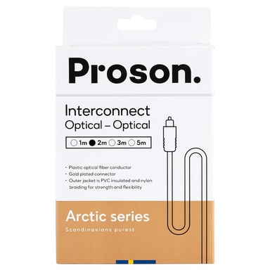 Proson Arctic optisk kabel, 2 meter - Elgiganten