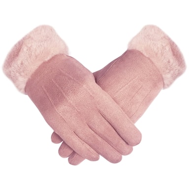 Förtjockade varma handskar utomhus Rosa - Elgiganten