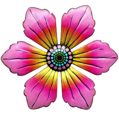 Blomma Metall Väggdekor Trädgård prydnad 15x15x0,8cm - Röd - Elgiganten ...